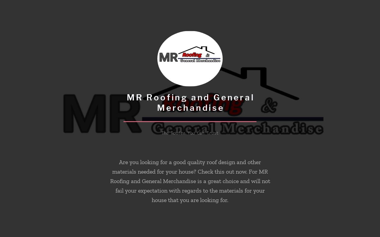 MR Roofing and General Merchandise